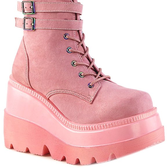 Demonia | Shoes | Demonia Shaker 52 Sucker Punch Pink Platform Boots ...